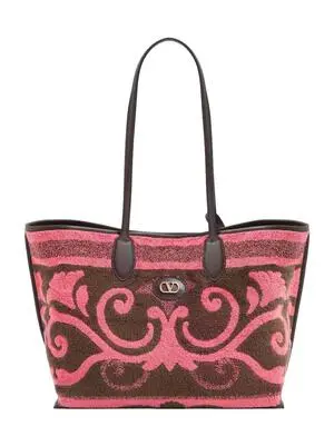 Valentino Garavani Valentino Garavani Terry Cloth Medium Shopping Bag Pink