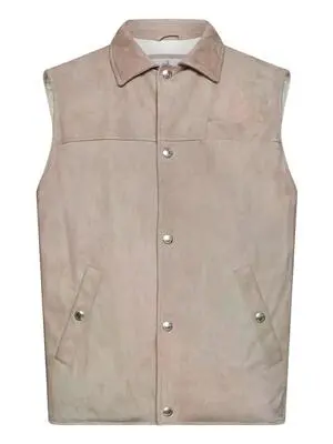 Brunello Cucinelli Padded Leather Gilet - Neutrals