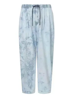 JUUN.J Wide Leg Drawstring Jeans - Blue