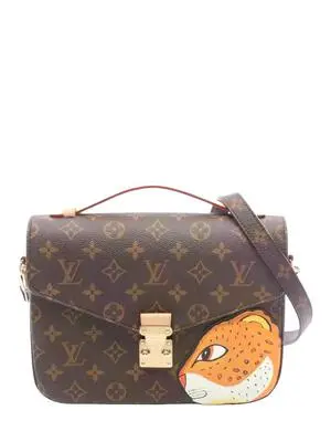 LOUIS VUITTON Monogram Pochette Metis Satchel - Brown