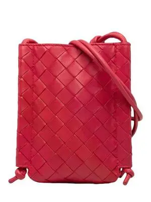Bottega Veneta Mini Nappa Intrecciato The Knot Crossbody Bag - Pink