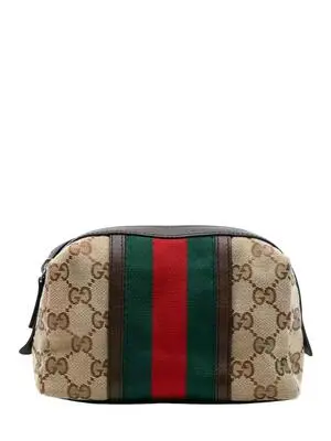 Gucci Gg Canvas Web Pouch - Neutrals