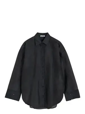 BY MALENE BIRGER By Malene Birger Sheer Organza Button-Up Shirt Black