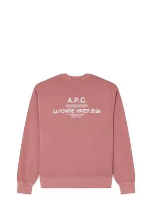 A.p.c. Cotton Sweatshirt With Back Print - Raspberry
