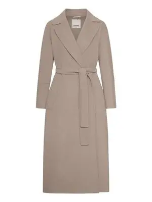 Max Mara S MAX MARA Belted Silk & Nylon Coat Multicolor