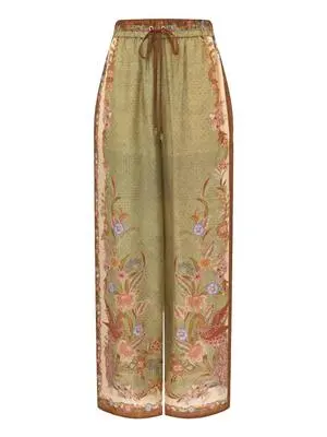 Zimmermann Indra Printed Silk Trousers - Multicolor