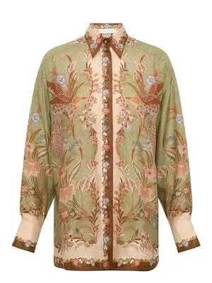 Zimmermann Indra Printed Silk Shirt - Multicolor