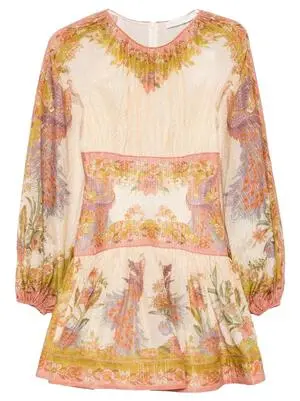 Zimmermann Indra Printed Mini Dress - Multicolor