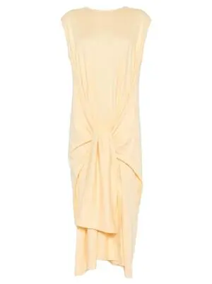 TOTEME Cotton Long Dress With Knot Detail - Multicolor