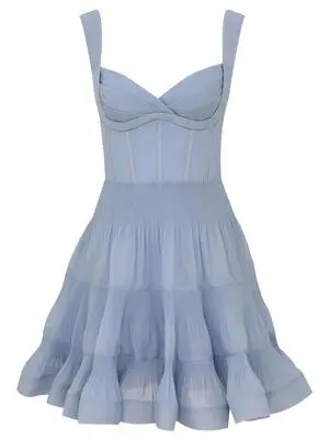 Zimmermann Pleated Bustier Mini Dress - Multicolor