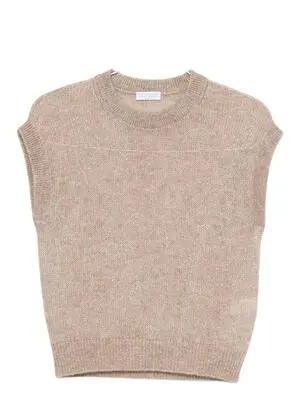 Brunello Cucinelli Sleeveless Wool Sweater - Multicolor