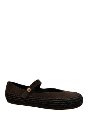 Loewe LOEWE Paula's Ibiza Rio Suede And Raffia Ballerinas Multicolor