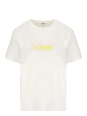 Loewe Logo Cotton T-shirt - Multicolor