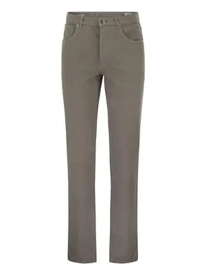 Brunello Cucinelli Garment-dyed Five-pocket Cotton Trousers - Multicolor