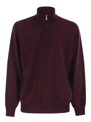 Brunello Cucinelli BRUNELLO CUCINELLI Cashmere Quarter Zip Sweater Multicolor