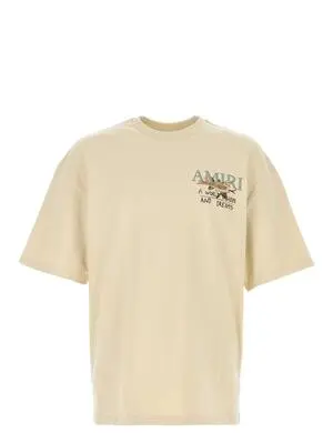 Amiri Sand Cotton Oversize T-shirt - Brown
