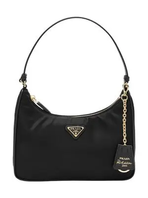 Prada Re-edition 2005 Bag In Re-nylon And Saffiano Leather - Black