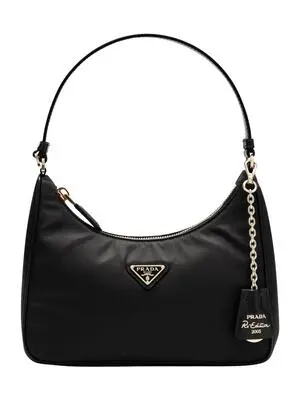 Prada PRADA Re-Edition 2005 Bag In Re-Nylon And Saffiano Leather Black
