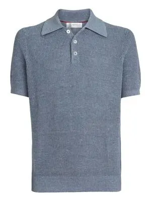 Brunello Cucinelli Linen Polo Shirt - Multicolor
