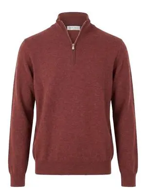 Brunello Cucinelli Cashmere Quarter Zip Sweater - Multicolor