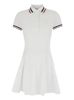 Brunello Cucinelli Short Sleeve Striped Collar Dress - Multicolor