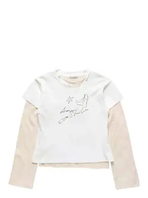 Acne Studios Layered Graphic-print T-shirt - White