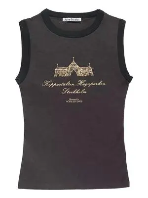 Acne Studios Graphic Print Tank Top - Grey