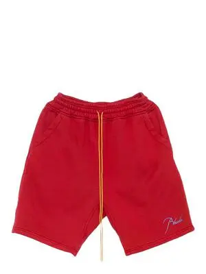 Rhude Logo-embroidered Drawstring Shorts - Red