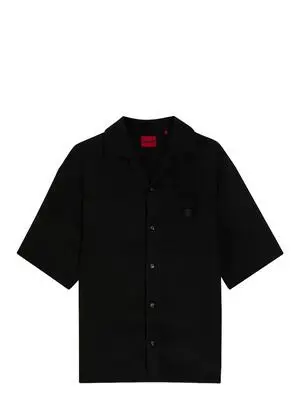 Hugo Logo-detail Shirt - Black