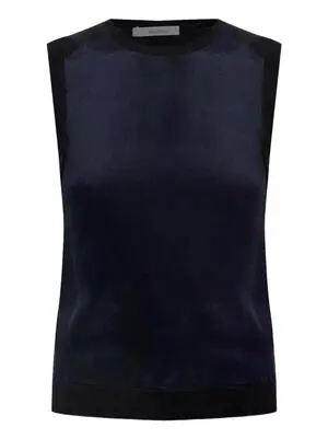 Max Mara Ginseng Ribbed-knit Silk Sweater - Blue