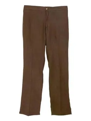 Kiton Rear Elasticated Waistband Straight-leg Trousers - Brown