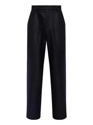 JIL SANDER Pleated Wool Trousers - Blue