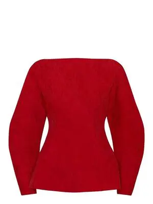 ROKSANDA Eni Textured Finish Top - Red