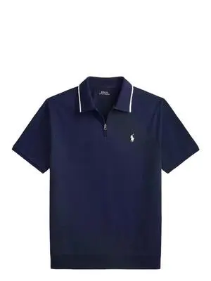 Polo Ralph Lauren Zip-fastening Tipped Polo Shirt - Blue