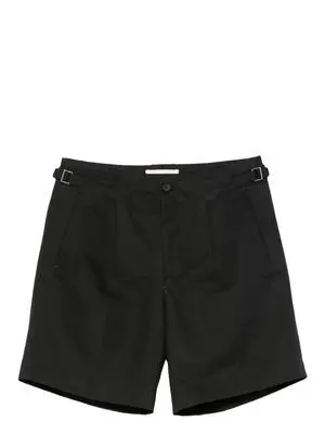 BRIGLIA 1949 Buckled Pleated Shorts - Black