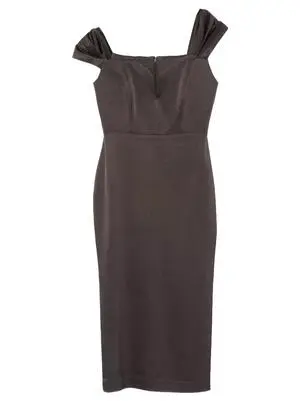 Alex Perry V-neck Midi Dress - Grey