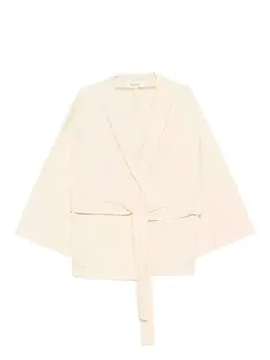 PSOPHIA Belted Oversized Jacket - Neutrals