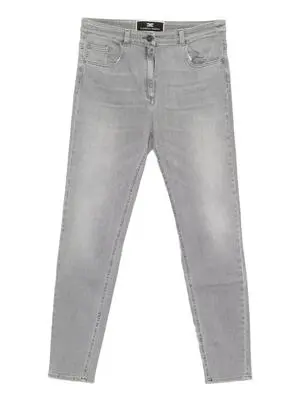 Elisabetta Franchi Logo Plaque Skinny Jeans - Grey