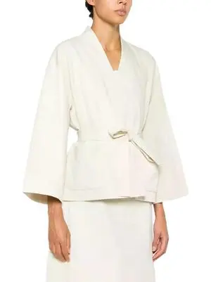 PSOPHIA Belted Wide-sleeve Oversized Jacket - Neutrals