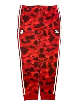 A BATHING APE X Adidas Logo-print Track Pants - Red