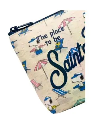MC2 SAINT BARTH Graphic Print Makeup Bag - Neutrals