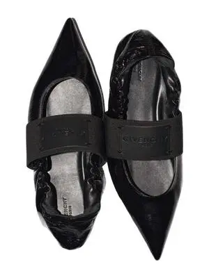 Givenchy Crush Naplack Leather Ballerinas - Black
