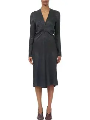 MAISON MARGIELA Jacquard Wrap Dress - Black