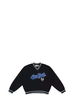 Aimé Leon Dore X New York Mets V-neck Sweatshirt - Black