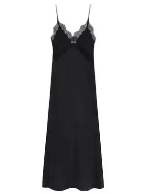 ANINE BING Magnolia Silk Blend Dress - Black