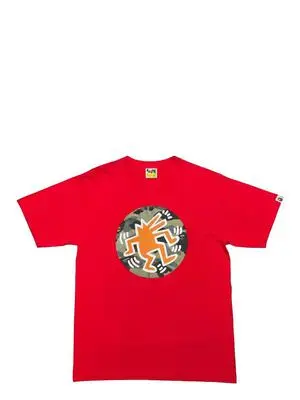 A BATHING APE Keith Haring Graphic-print T-shirt - Red
