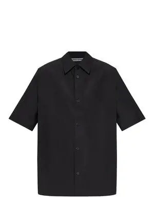 Alexander Wang Perforated Logo Short Sleeve Shirt - Black