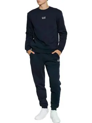 EA7 Logo-print Tracksuit - Blue