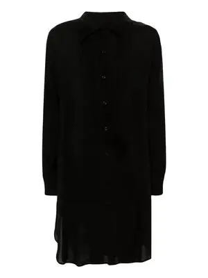Yohji Yamamoto Pleat-detail Shirt - Black
