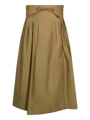 Max Mara Pleated Drawstring Skirt - Neutrals